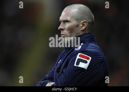 Michael Appleton manager of Blackpool during the Sky Bet Championship ...