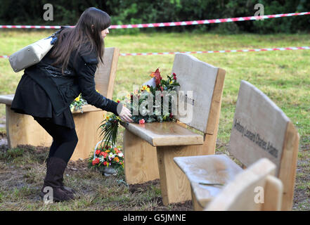 Part of a memorial dedicated to the victims of the M5 motorway tragedy ...