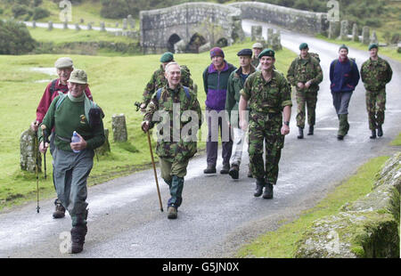 Major General Sir Jeremy Moore during his attempt at the Royal Marines ...