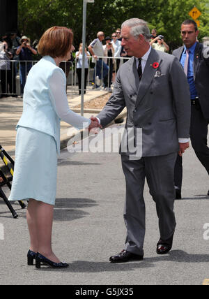 Prime Minister Julia Gillard attended the Anzac Day Service at Anzac ...