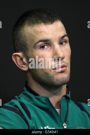 Irish Boxer John Joe Nevin poses during a photcall at The National ...