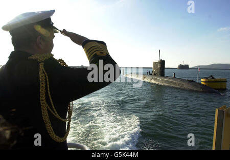 The Trafalgar class nuclear submarine HMS Turbulent Stock Photo - Alamy