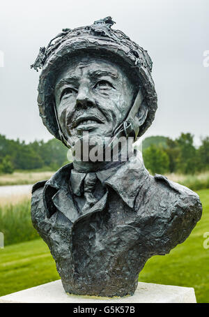 Major John Howard memorial at Pegasus Bridge Caen Canal Bénouville Near ...