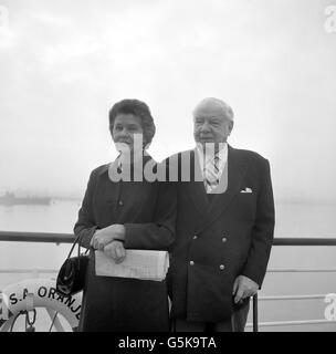 Marshal of the Royal Air Force, Sir John Slessor, speaking at a dinner ...