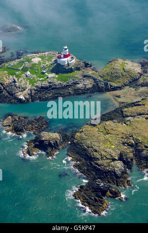 Aerial, Skerries Lighthouse, Anglesey, North Wales Stock Photo - Alamy