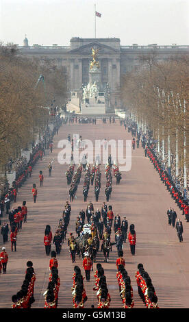 General view of the State Procession down the Nave led by H. M. The ...