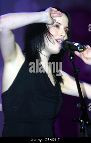 Singer Andrea Corr, from the Irish pop group The Corrs, performing on ...