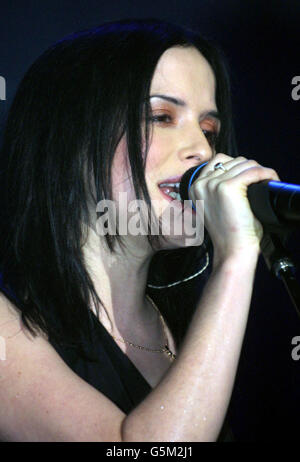 Singer Andrea Corr from the Irish band The Corrs performs at Earls ...