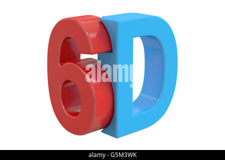 6D logo, 3D rendering isolated on white background Stock Photo - Alamy