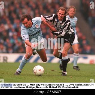 29-APR-95 ... Man City v Newcastle United .... Inflatable doll at Maine ...