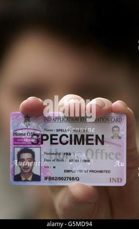 Asylum Registration Cards Stock Photo - Alamy