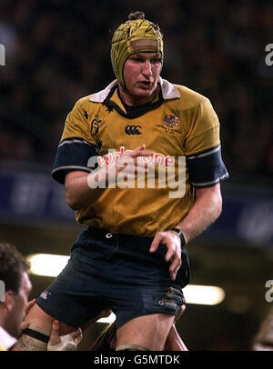 Australia's Justin Harrison in action in the International game between ...