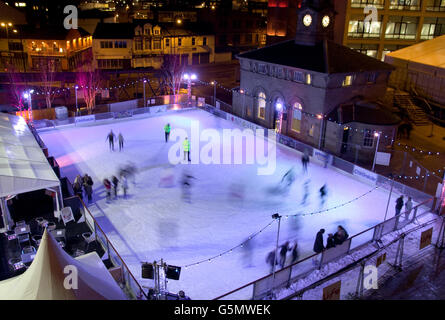 Ice rink in Newcastle Stock Photo - Alamy