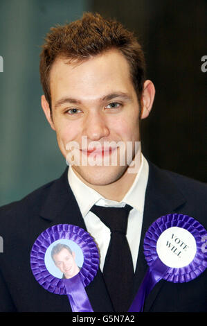 Pop Idol finalist Will Young from Hungerford, Berkshire, celebrates ...