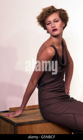 A model wearing a creation by designer Maria Grachvogel on the catwalk ...