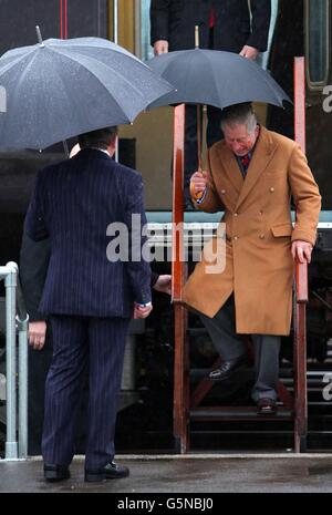 The Prince of Wales arrives with Lord-Lieutenant of South Glamorgan ...