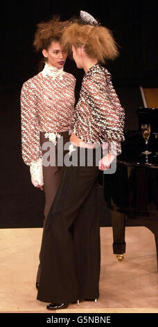 A model wearing a creation by designer Maria Grachvogel on the catwalk ...