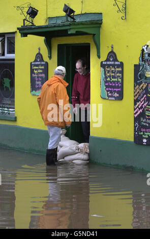 Flooding in Monmouth after the River Monnow burst its banks ...