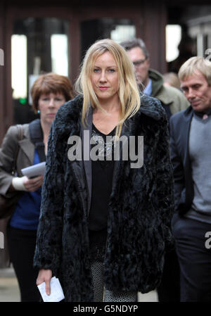 Sally Roberts leaves the High Court in London this evening after a ...