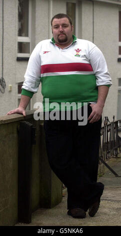 Les Price from Llanhilleth, in south Wales. The 25-stone rugby fan was ...