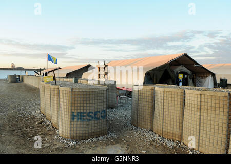 General view of Hesco Bastion bags in FOB Price, Helmand Province ...