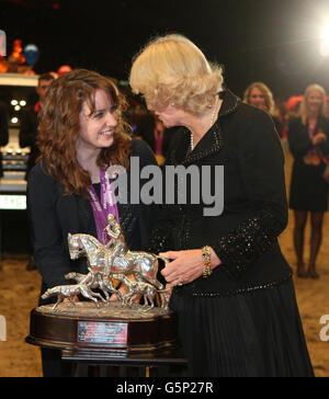 The Duchess of Cornwall presents the Raymond Brooks-Ward trophy to ...