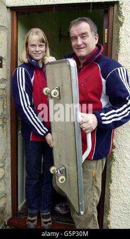 Skeleton bob bronze medalist Alex Coomber and her husband Eric with ...