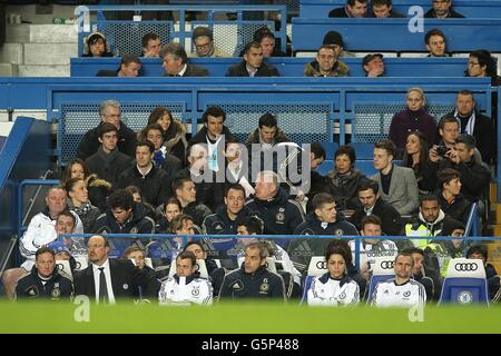 A general view of the Chelsea bench during the Premier League match at ...