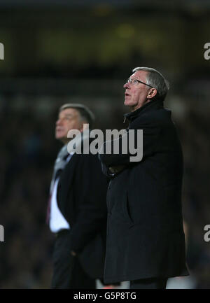 Sir Alex Ferguson (left, third row from from) and David Beckham (right ...