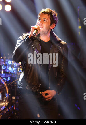 Guest Elliot Gleave, better known as Example, during filming of The ...