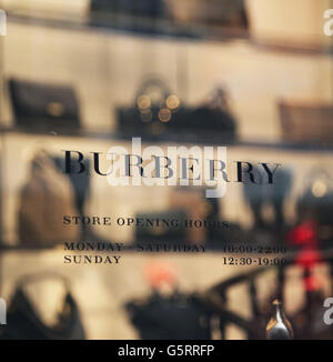 Burberry store sign Stock Photo - Alamy