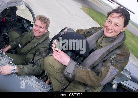 Flight Navigator Andrea McColl sat inside RAF Tornado jet during a ...
