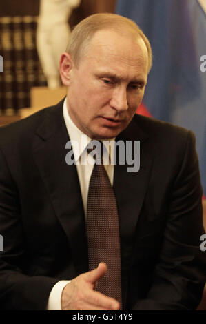 Russian President Vladimir Putin during the official welcoming ceremony ...