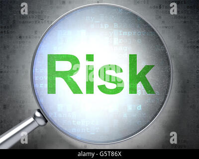 Business concept: Risk Management with optical glass Stock Photo - Alamy