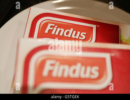 Two packets of Findus frozen food. Testing on Findus beef lasagne has ...