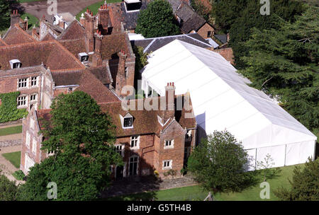 A shot taken from the air of Coldham Hall, Lawshall, Suffolk. Claudia ...