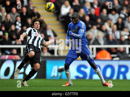 Demba Ba of Chelsea in action during the Barclays Premier League match ...