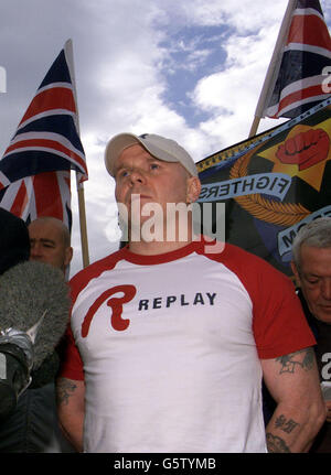 Johnny Adair released from prison Stock Photo - Alamy