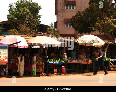 Rural Indian village street shop / shack. Andhra Pradesh, India Stock ...