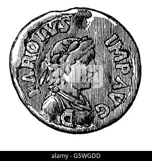 money / finances, coins, Frankish Empire, coin, by emperor Charles III ...