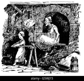literature,fairytale,brothers Grimm,Hansel and Gretel,the children with ...