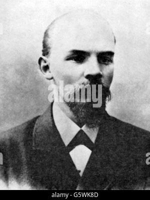 Vladimir Ilyich Lenin, portrait, soviet propaganda poster (detail ...