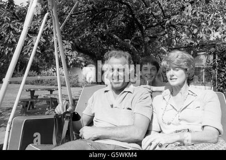 Farce actor Brian Rix in the garden of his home in Roehampton with ...