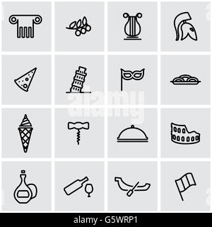 Pisa, Italy Vector Line Icon with Red Ribbon Isolated on White. Pisa ...