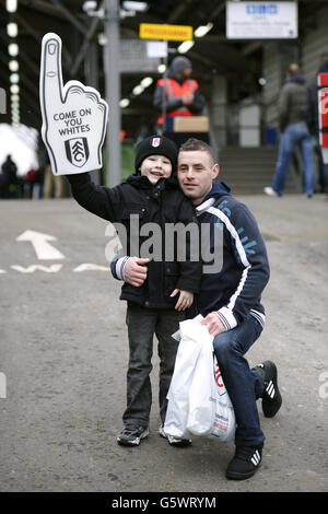 A young Stoke City fan outside the ground before the Sky Bet ...