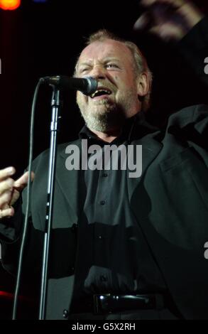 Joe Cocker in concert. US rock star Joe Cocker performing on stage at ...