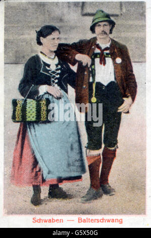 fashion, traditional costume, Bavaria, man with hat and breeches ...