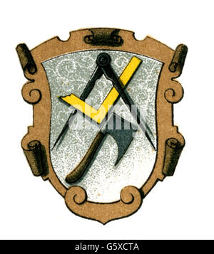 heraldry, coat of arms, guild coat of arms, Germany, nailers ...