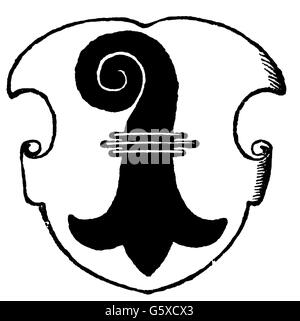 heraldry, coat of arms, Switzerland, City of Basel, glass painting, mid ...