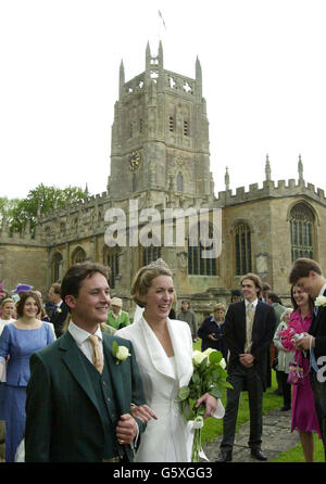 The Duke of Argyll Torquhil Campbell and Eleanor Cadbury leave St Mary ...
